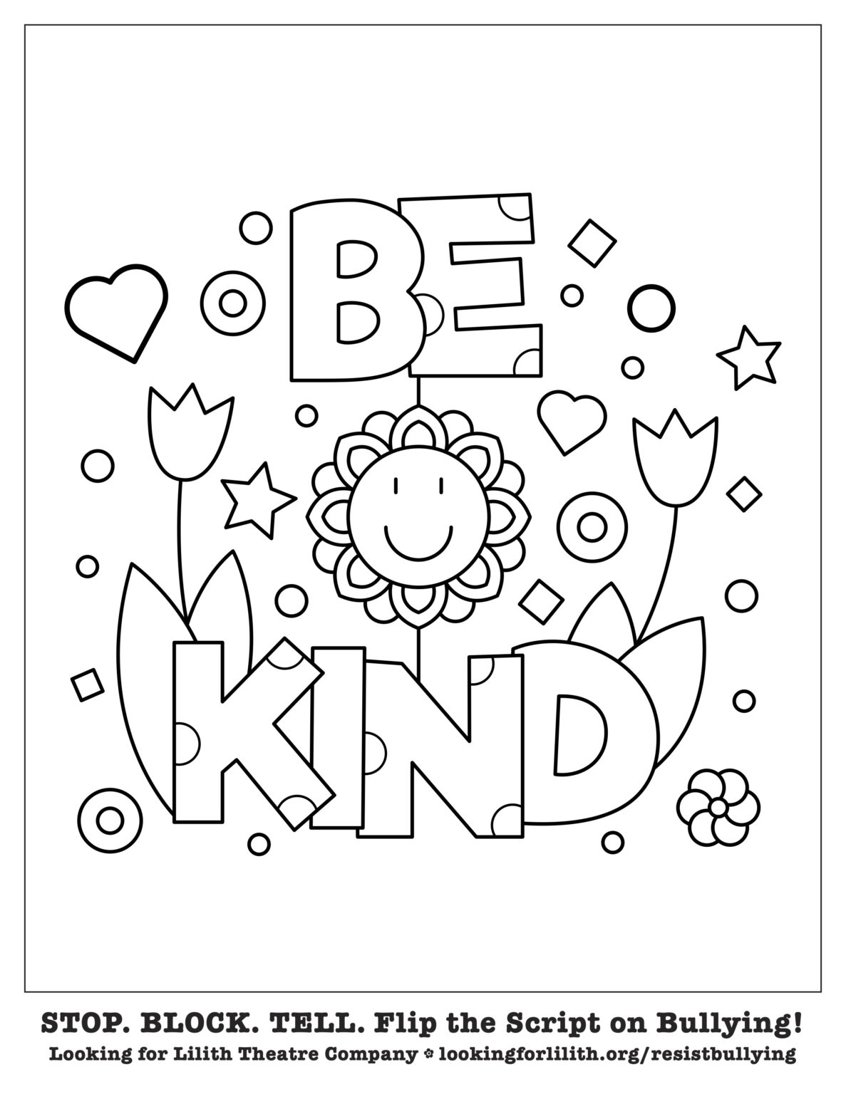 Coloring Pages – Resist Bullying | Looking for Lilith Theatre Company